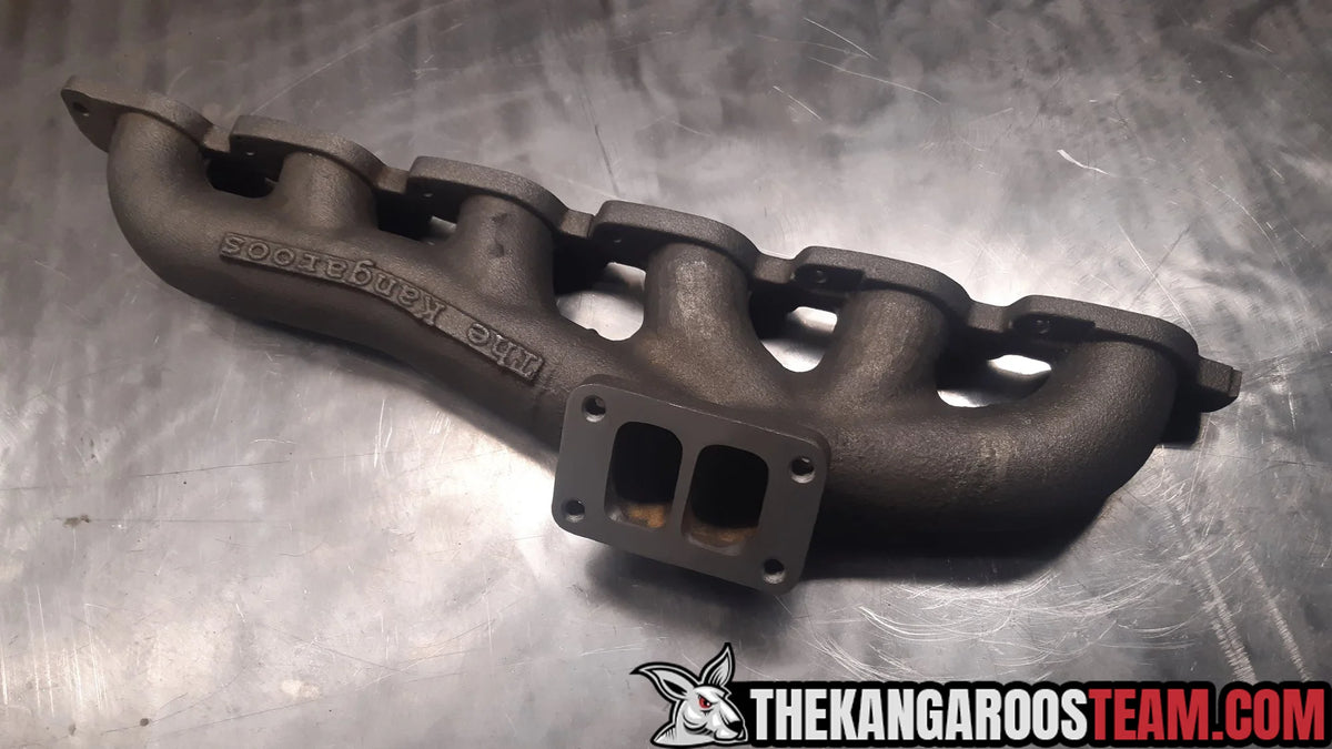 MERCEDES BENZ M103 TWIN SCROLL KANGAROO TEAM CAST IRON TURBO MANIFOLD ...