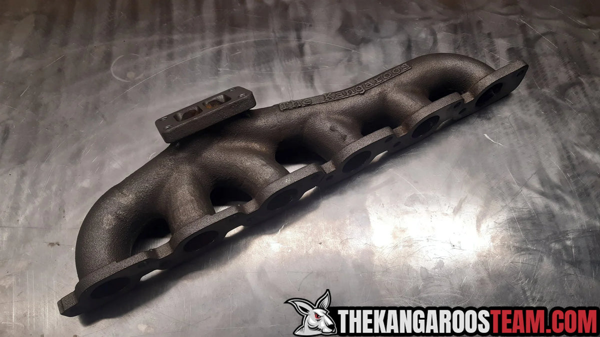 MERCEDES BENZ OM603 TWIN SCROLL KANGAROOS TEAM CAST IRON TURBO MANIFOL ...