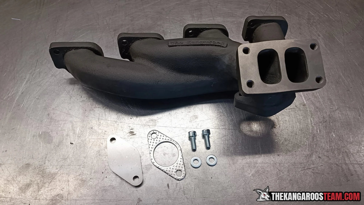 VOLVO REDBLOCK TOP MOUNT KANGAROOS TEAM TURBO MANIFOLD T3 TWIN SCROLL ...
